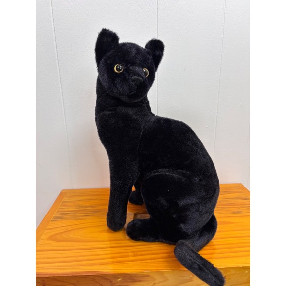 Tiger Tale Toys | Toys | Black Cat Boone Plush Stuffed Animal Realistic ...